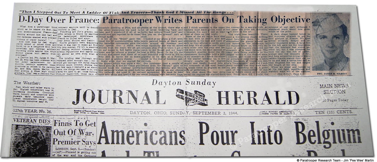 Para Research Team © - 506th PIR - G-Company - Jim 'Pee Wee' Martin